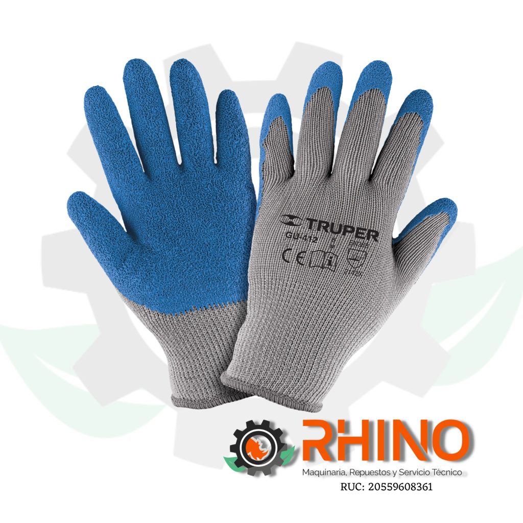 GUANTES TEXTILES CON RECUBRIMIENTO DE LATEX RUGOSO/ TRUPER – Rhino ...